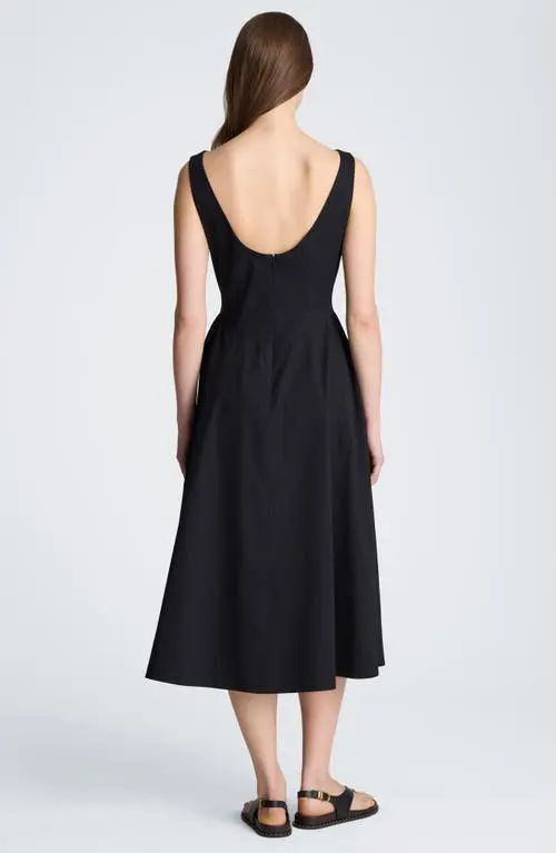 KENNETH COLE COLLECTION Bateau Neck Sleeveless Midi Dress