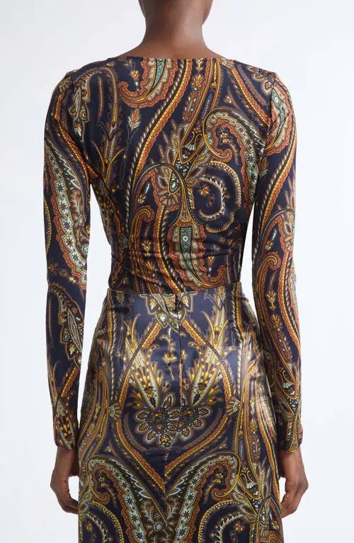 Etro Paisley Wrap Top