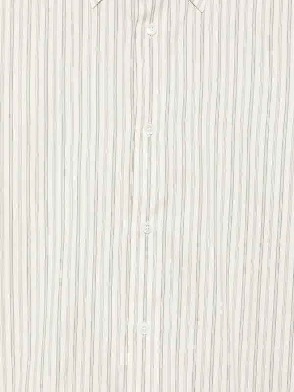 Auralee Cotton And Silk Striped Shirt