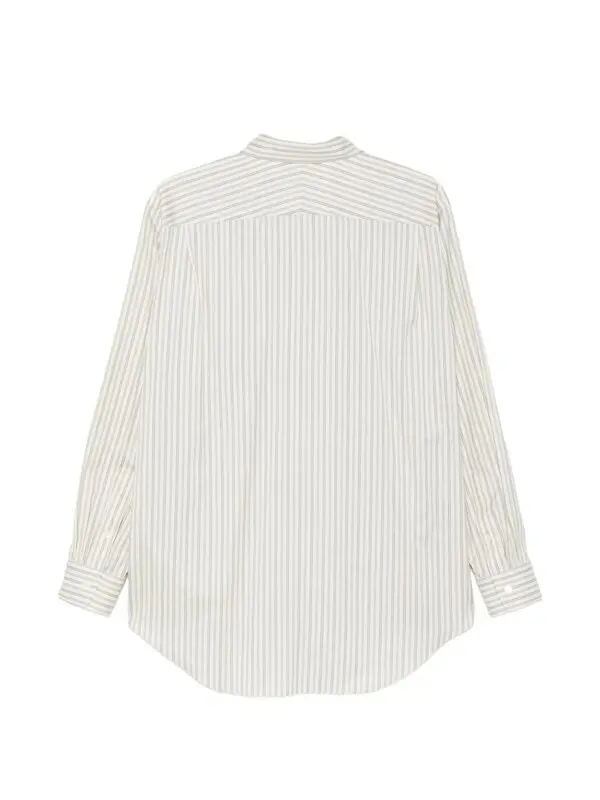 Auralee Cotton And Silk Striped Shirt