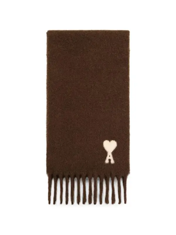 AMI Paris De Coeur Wool Scarf - Multicolor