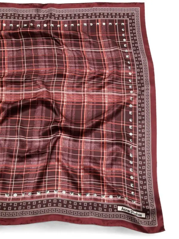 Acne Studios Checked Silk Scarf - Multicolor
