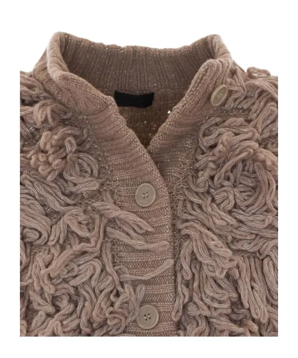 Liu Jo Single-breasted Ribbed Knit Top