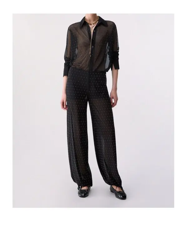 Liu Jo Embellished Tulle Casual Trousers