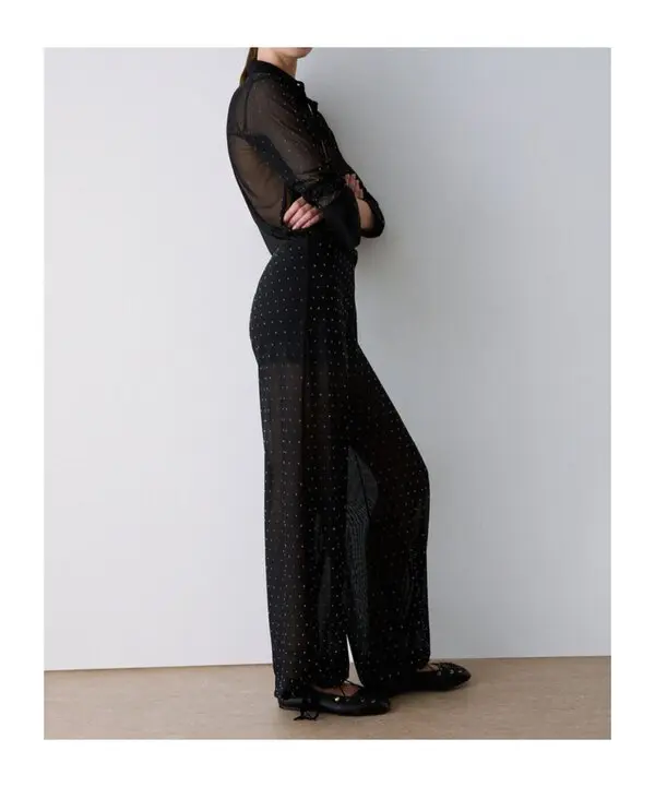 Liu Jo Embellished Tulle Casual Trousers