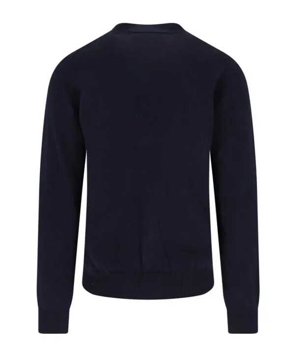 Play Comme Des Garcon Comme Des Garçons Play Logo Patch Knitted Cardigan - Black