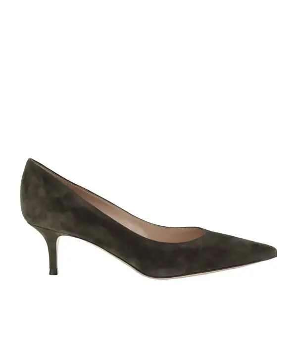GIANVITO ROSSI Pointed-toe Slip-on Pumps - Green