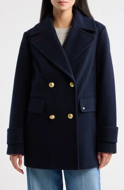 Tommy Hilfiger Twill Peacoat - Navy