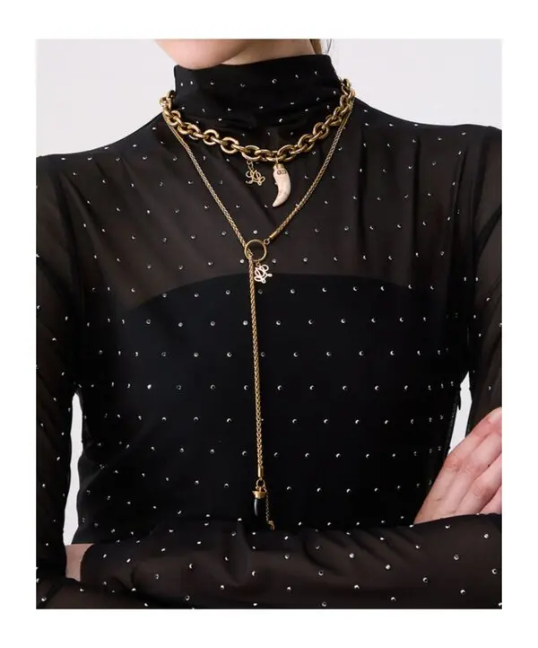 Liu Jo Rhinestone Tulle Dress