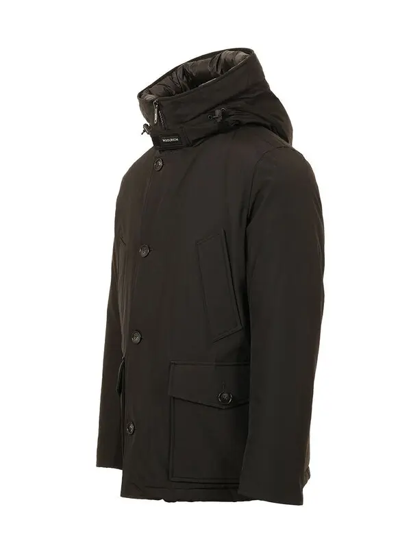 Woolrich Button-up Hooded Coat