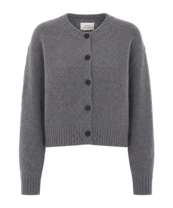 Loulou De Saison Remus Crewneck Cardigan - Gray