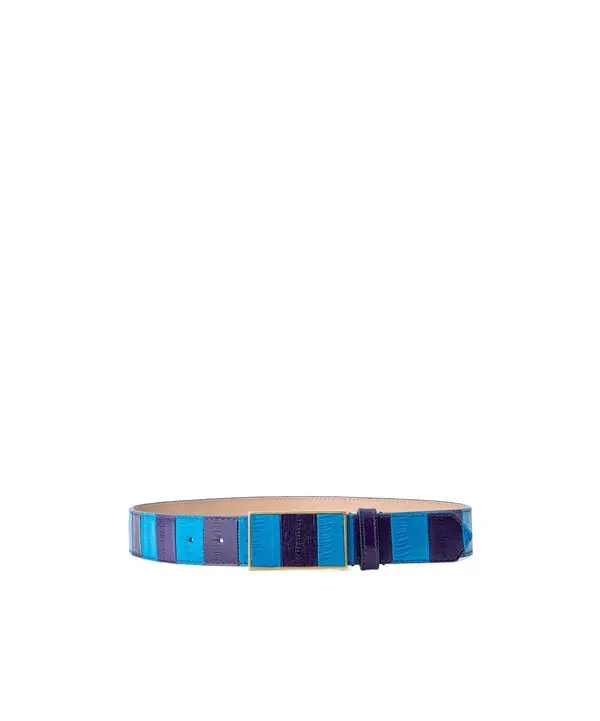 Dries Van Noten Striped Leather Belt