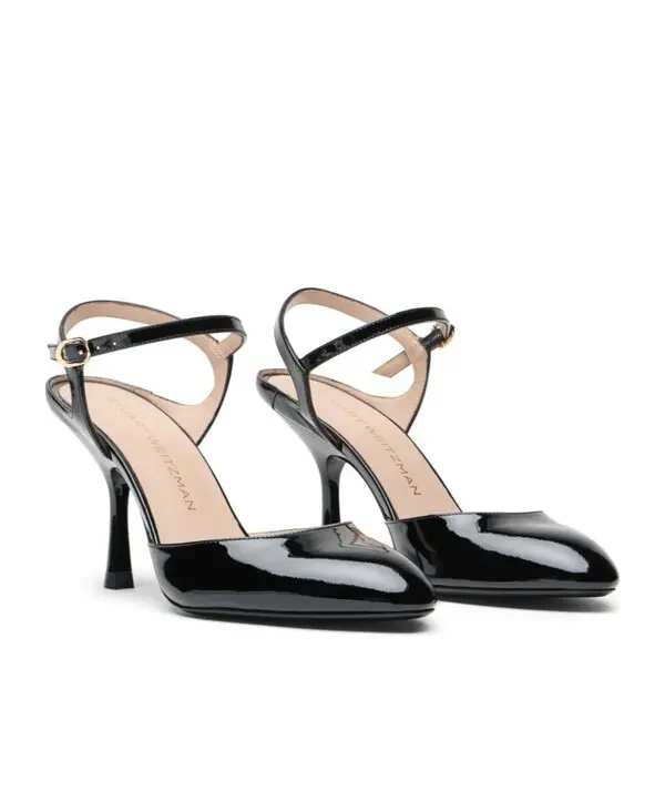 STUART WEITZMAN Madison Strap Pump 85 - Black