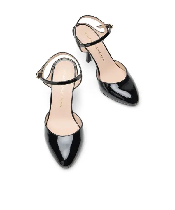 STUART WEITZMAN Madison Strap Pump 85 - Black