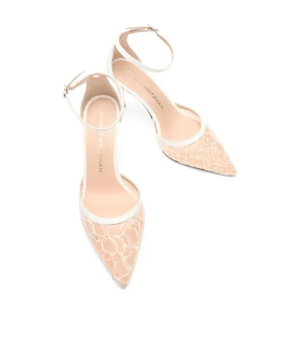 STUART WEITZMAN Power Strap 85 - White/beige/white