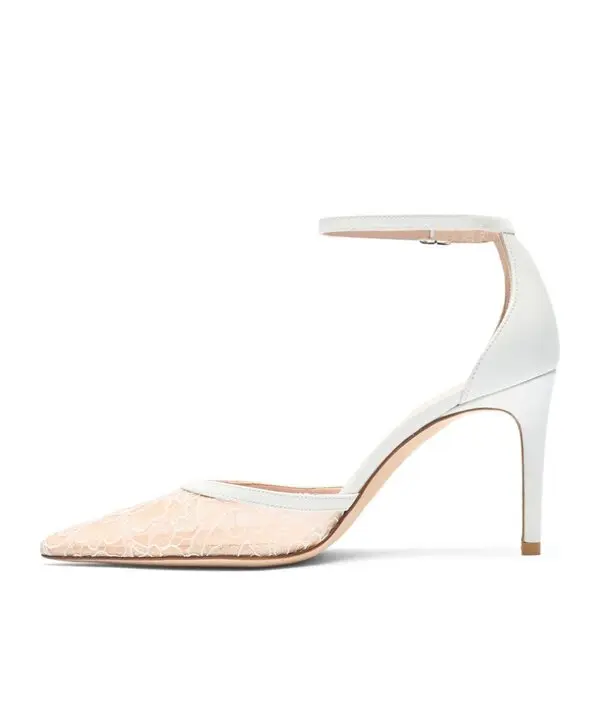 STUART WEITZMAN Power Strap 85 - White/beige/white