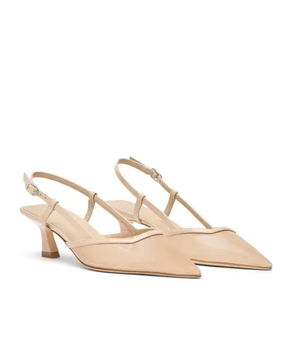 STUART WEITZMAN Vinnie 50 Slingback - Beige/light Beige