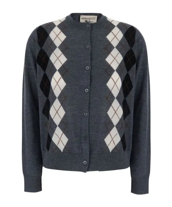 SEMICOUTURE Semi Couture Belle Argyle Knit Cardigan