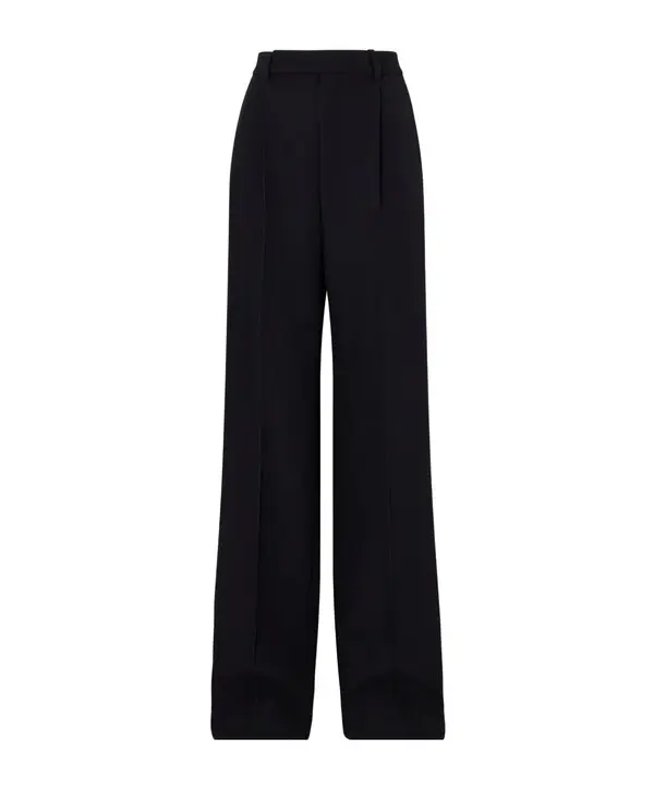 Saint Laurent Casual Trousers With Belt Loops - Black