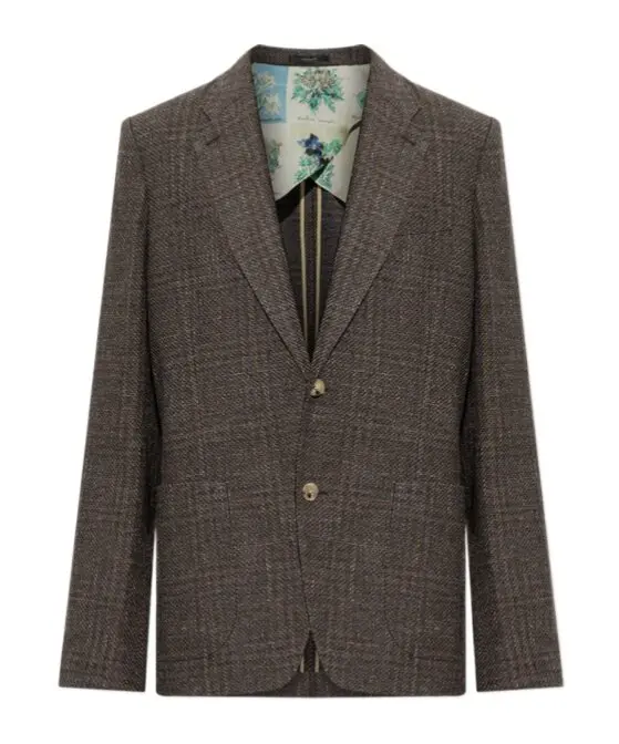 Paul Smith Check Wool Patch-pocket Buggy-lined Blazer - Brown