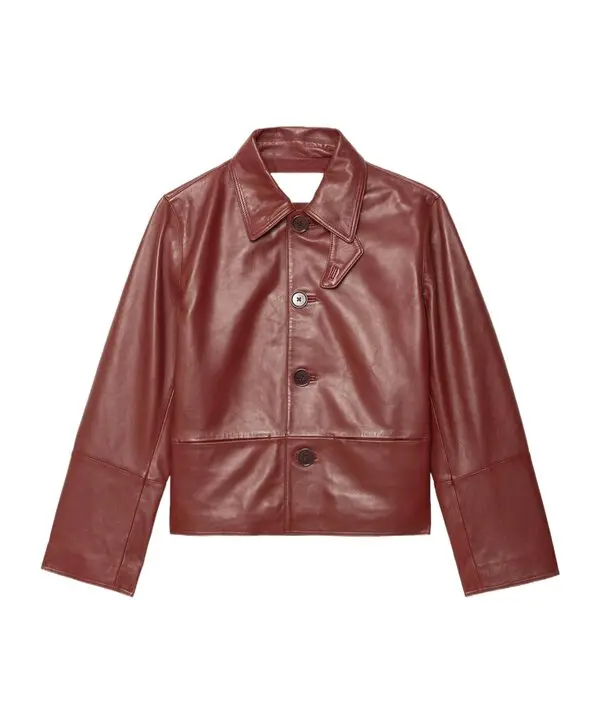 Zadig&Voltaire Long-sleeve Leather Jacket - Cherry
