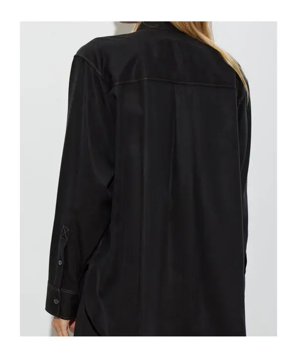 Paul Smith Tie-neck Oversized Shirt