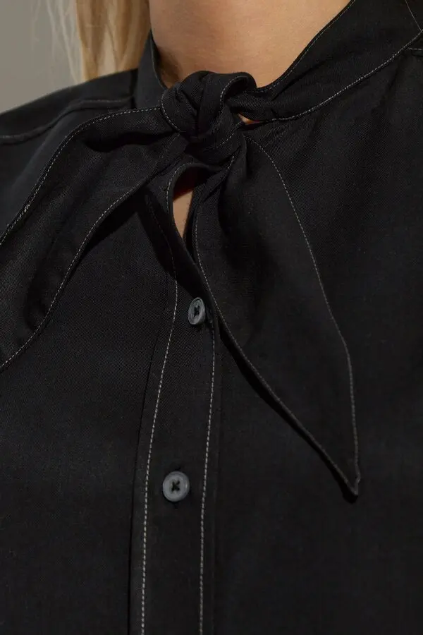 Paul Smith Tie-neck Oversized Shirt