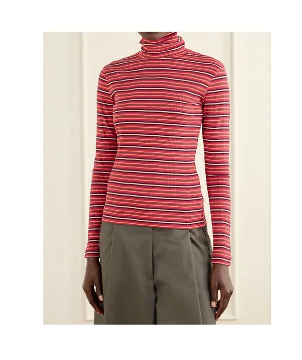 Dries Van Noten Ribbed Cotton Turtleneck T-shirt