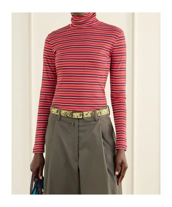 Dries Van Noten Ribbed Cotton Turtleneck T-shirt