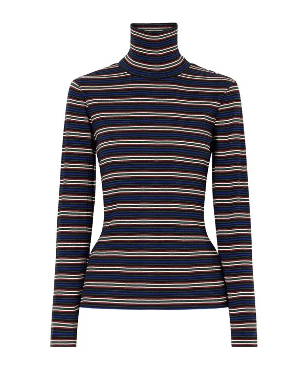 Dries Van Noten Long-sleeve High-neck Knit Top