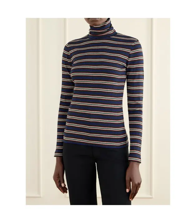 Dries Van Noten Long-sleeve High-neck Knit Top