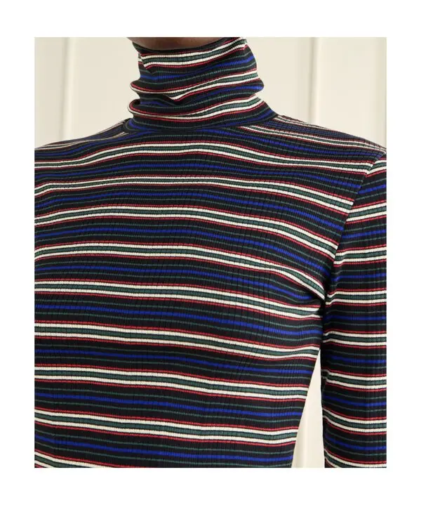 Dries Van Noten Long-sleeve High-neck Knit Top
