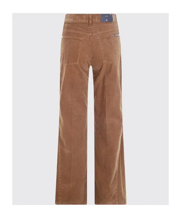 7 For All Mankind Lotta Corduroy-effect Trousers - Brown