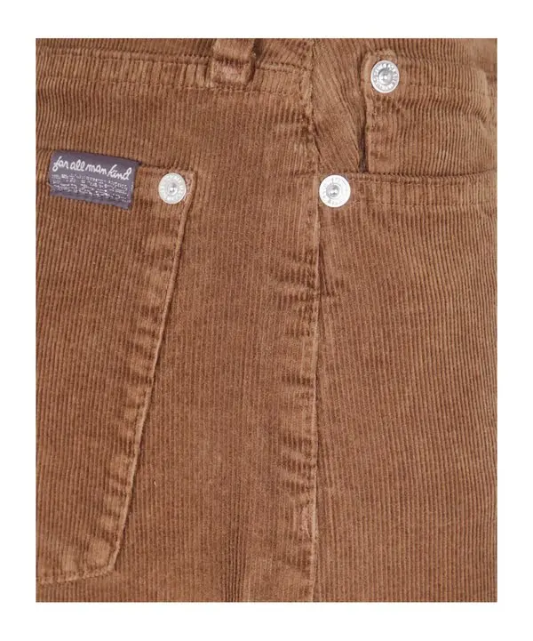 7 For All Mankind Lotta Corduroy-effect Trousers - Brown