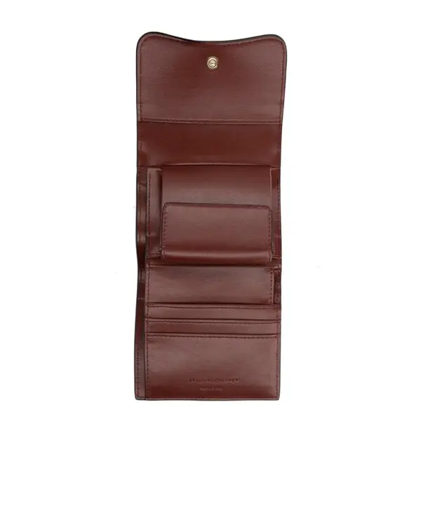Stella McCartney Padlock Flap Wallet - Mahogany