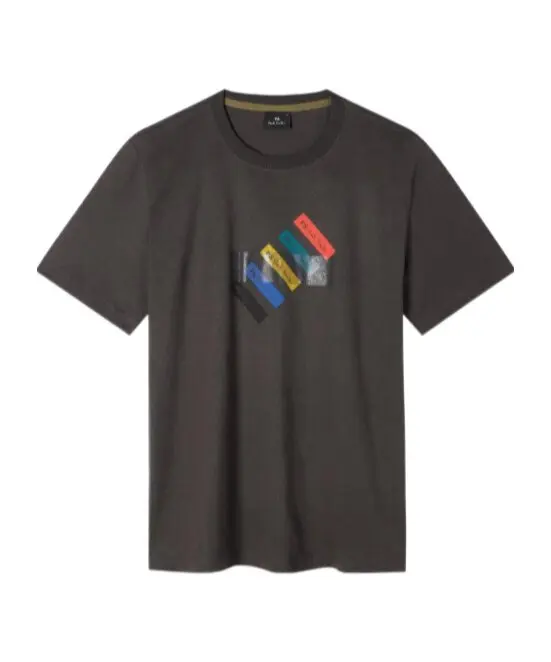Paul Smith Print-detail T-shirt - Slate