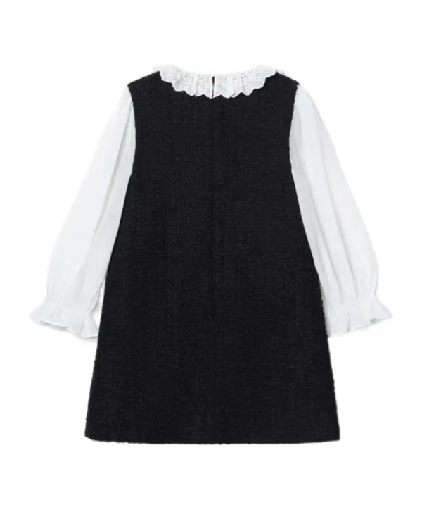 SELF-PORTRAIT Boucle Lace Frill Dress