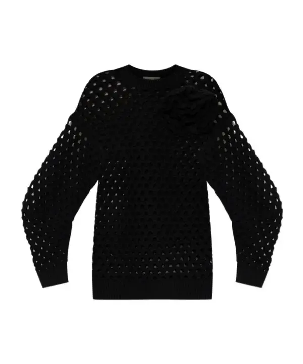 Blumarine Long-sleeved Sweater - Black