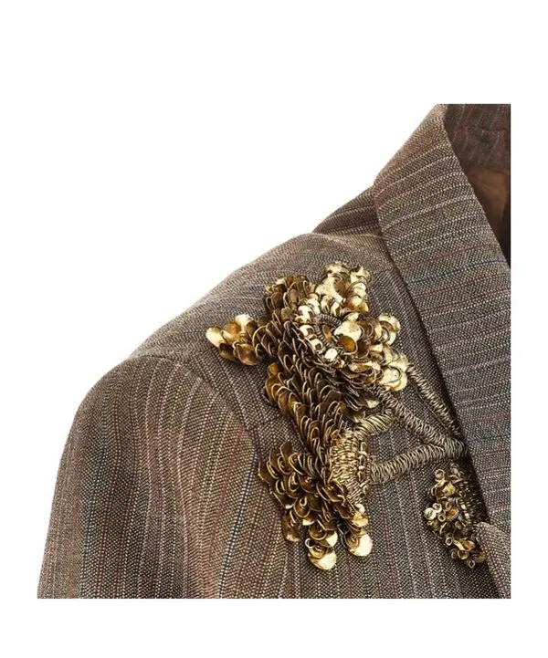 Dries Van Noten Embellished Belted Blazer