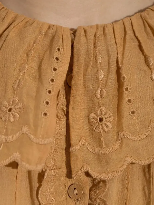 Isabel Marant Étoile Embroidered Ruffle Mini Dress