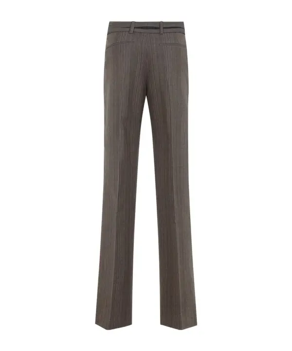 Dries Van Noten Belted Pinstriped Pants