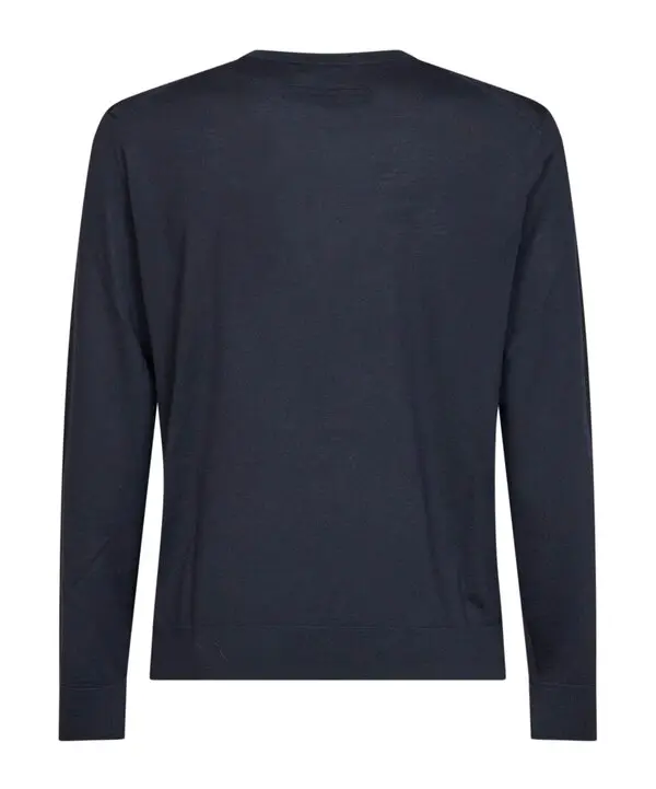 Zegna Ribbed Crewneck Knitted Sweater - Black