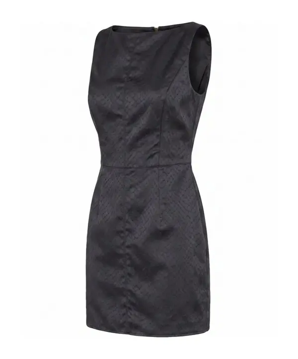 Elisabetta Franchi Taffeta Mini Dress With Fish Scale Pattern - Black