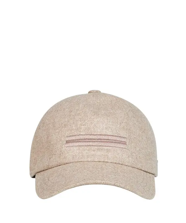 Zegna Logo Lettering Baseball Cap - Nude