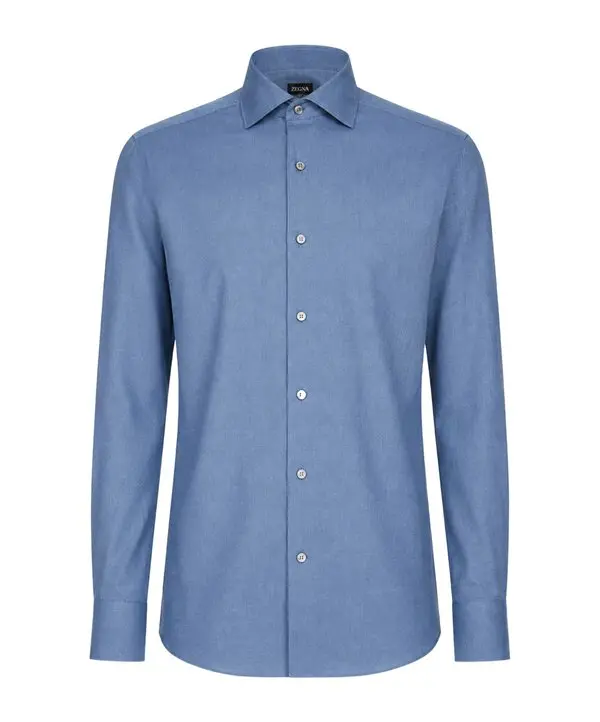 Zegna Long-sleeved Shirt - Blue