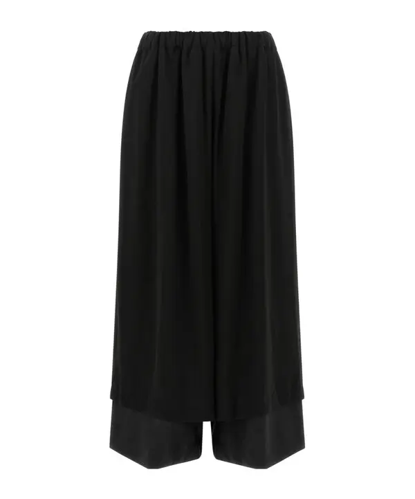 Comme Des Garçons Wide-leg Casual Trousers - Black