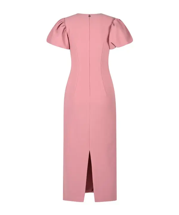 ROTATE BY BIRGER CHRISTENSEN Puff-sleeve Floral-detail Dress