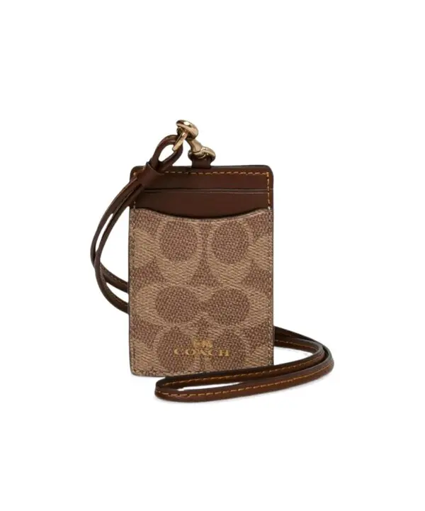 COACH Logo Id Card Holder - Brown