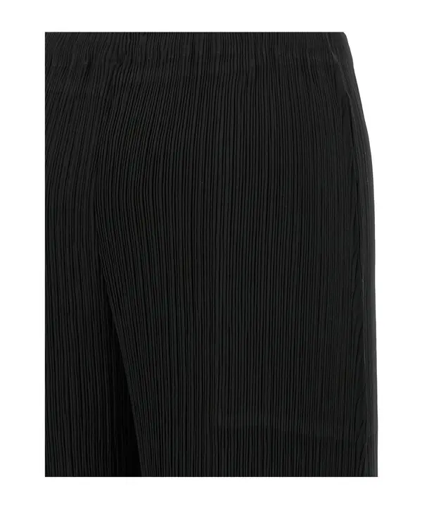 Issey Miyake Hatching Pleated Cropped Pants