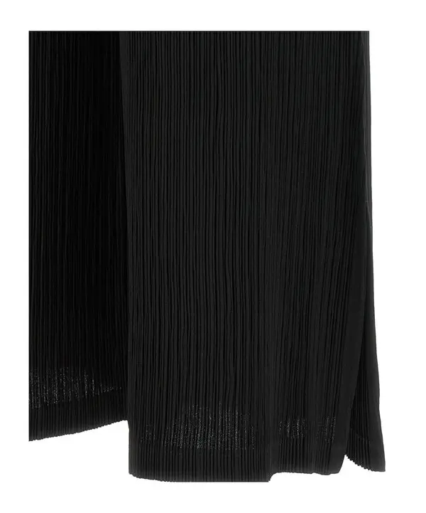 Issey Miyake Hatching Pleated Cropped Pants